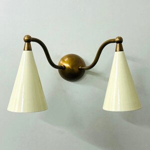 Inspired Design Double Sconce Mid Century Modern Brass Wall Lamp - Etsy