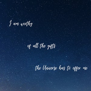 Digital Printable Art Positive Affirmation Self Love Manifest Stars ...