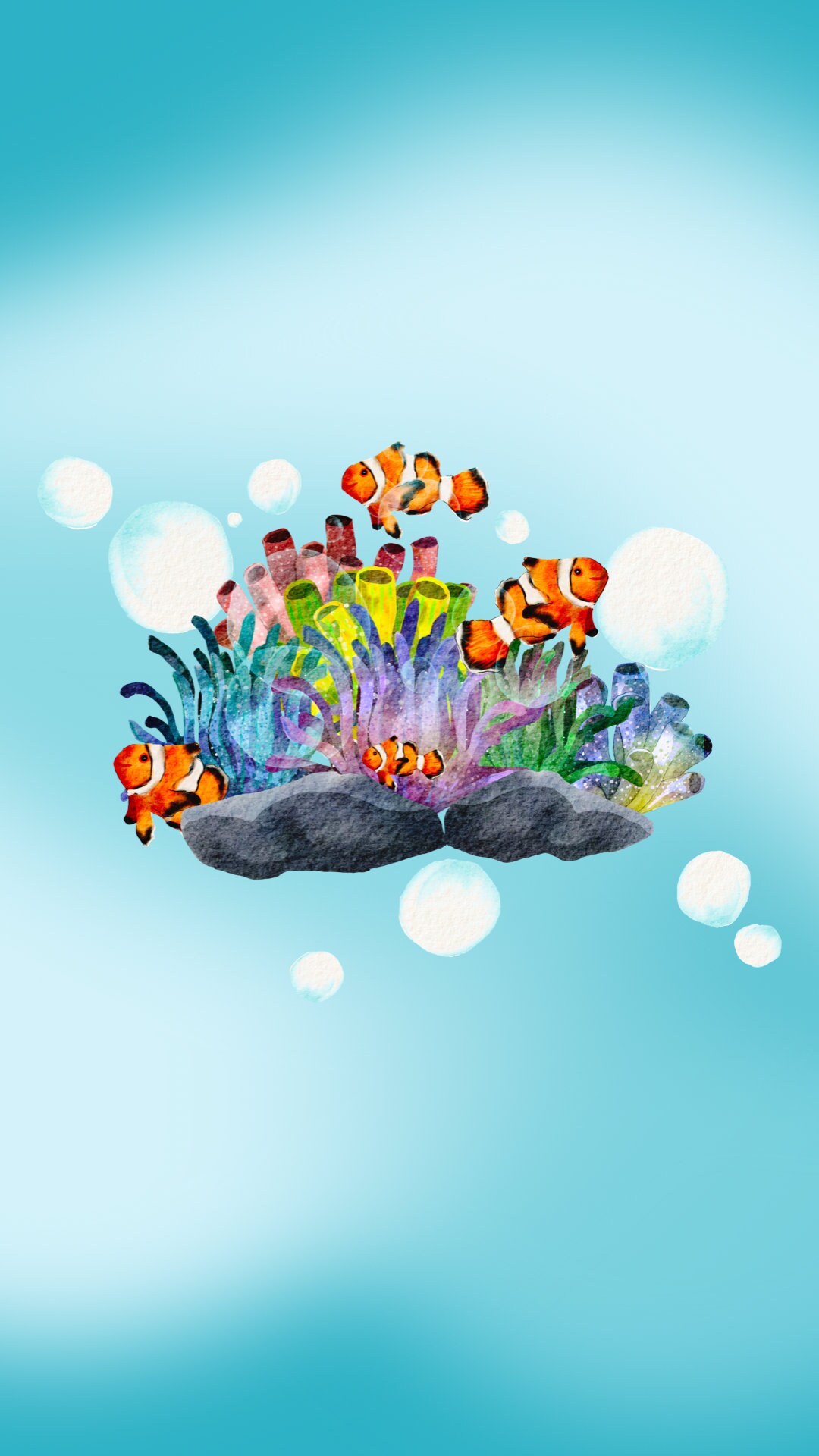 Coral Reef and Fish Digital Wallpaper for Phone - Etsy