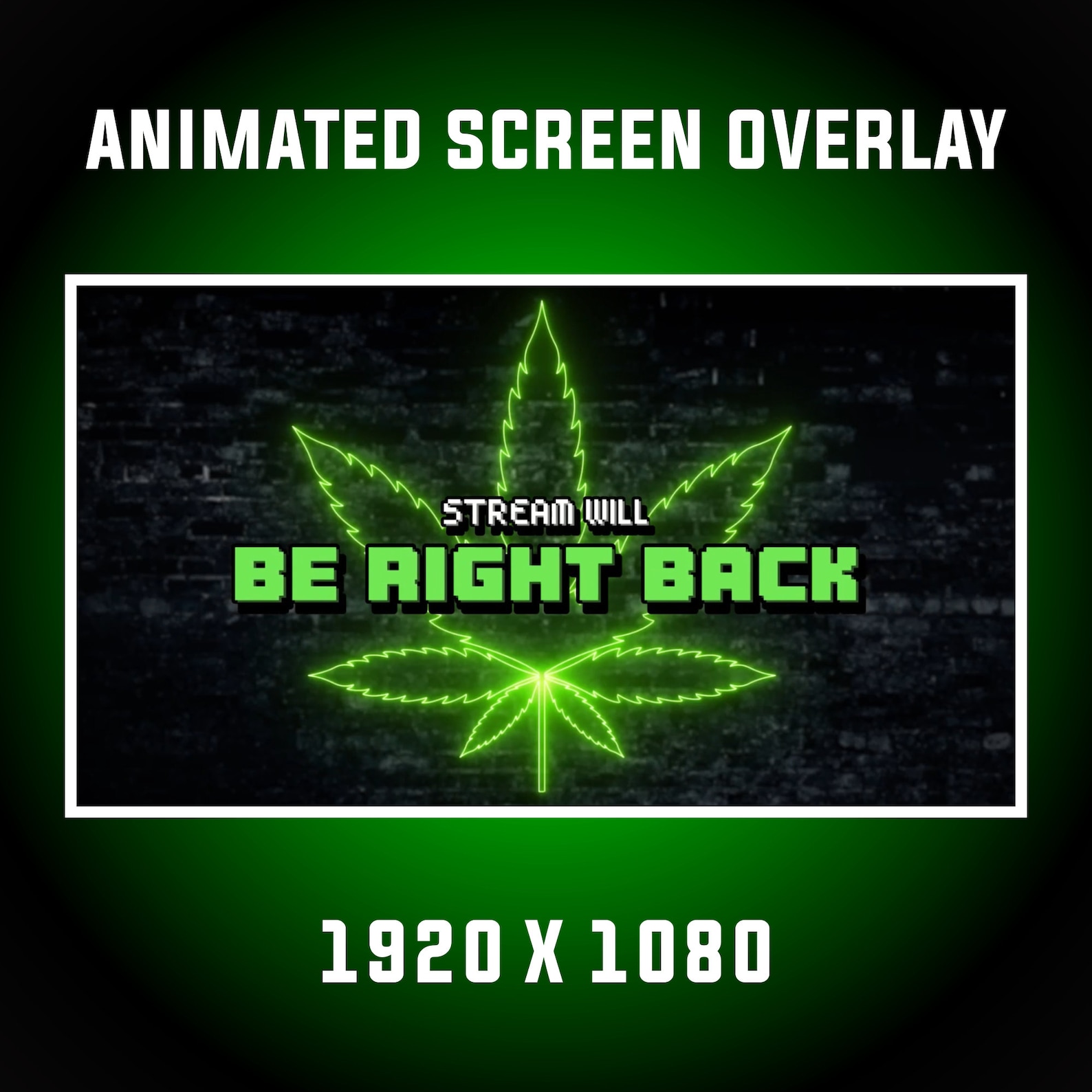 Marijuana Overlay, Animated Overlay, Twitch Overlay, Weed Overlay ...
