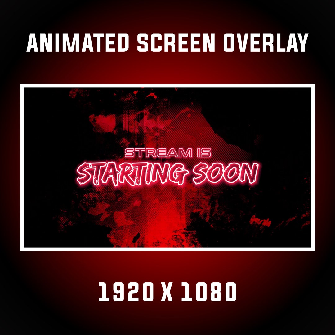 Red Animated Twitch Overlay: Neon Stream Screens (digital Download) - Etsy