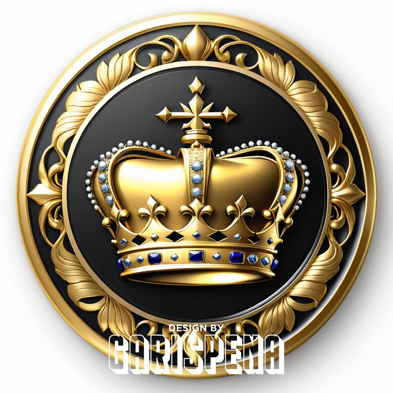 Crown Twitch Sub Badges: Streamer Emotes, Vtuber Avatars (PNG Digital ...