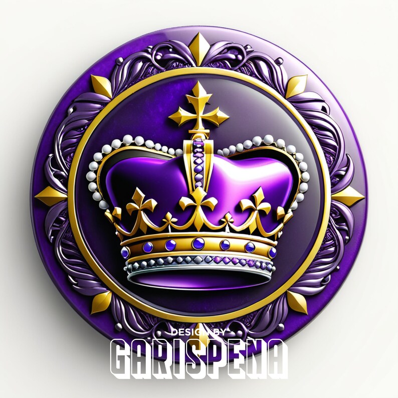 Crown Twitch Sub Badges: Streamer Emotes, Vtuber Avatars (PNG Digital ...