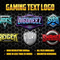 Custom 3D Gaming Logo - Etsy