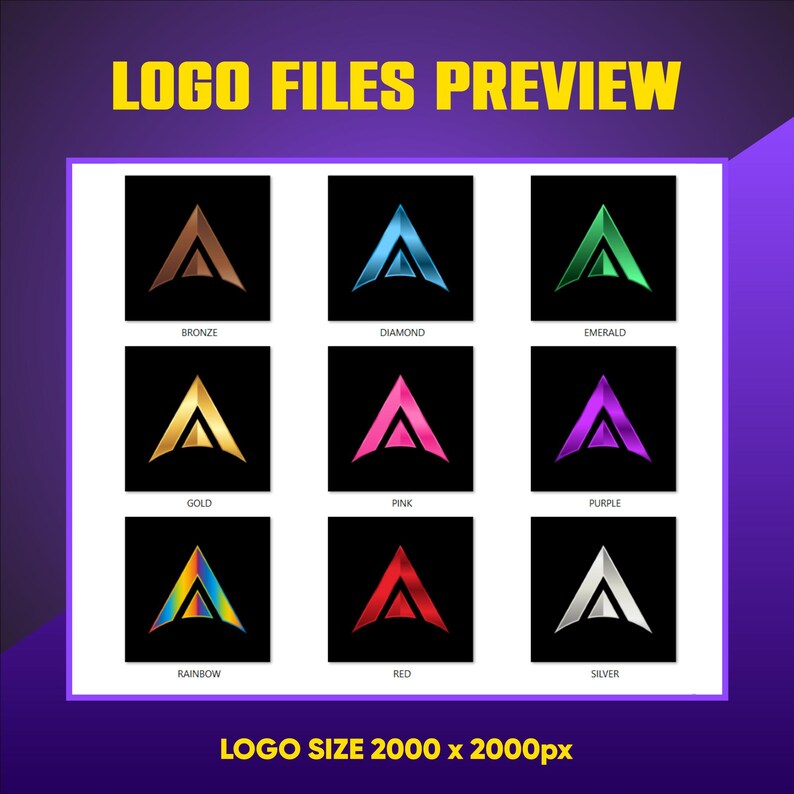 Insignias de suscripción de Twitch con la letra A: logotipo de ...