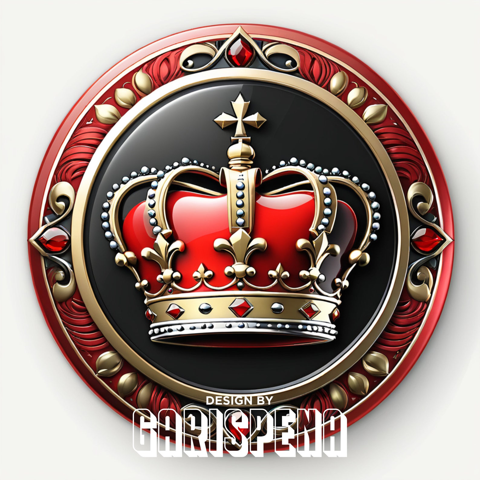 Crown Twitch Sub Badges: Streamer Emotes, Vtuber Avatars (PNG Digital ...