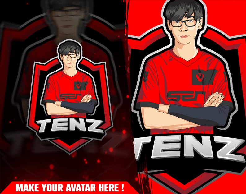 Custom Cartoon Gaming Mascot Logo: Twitch, Youtube, E-sports - Etsy