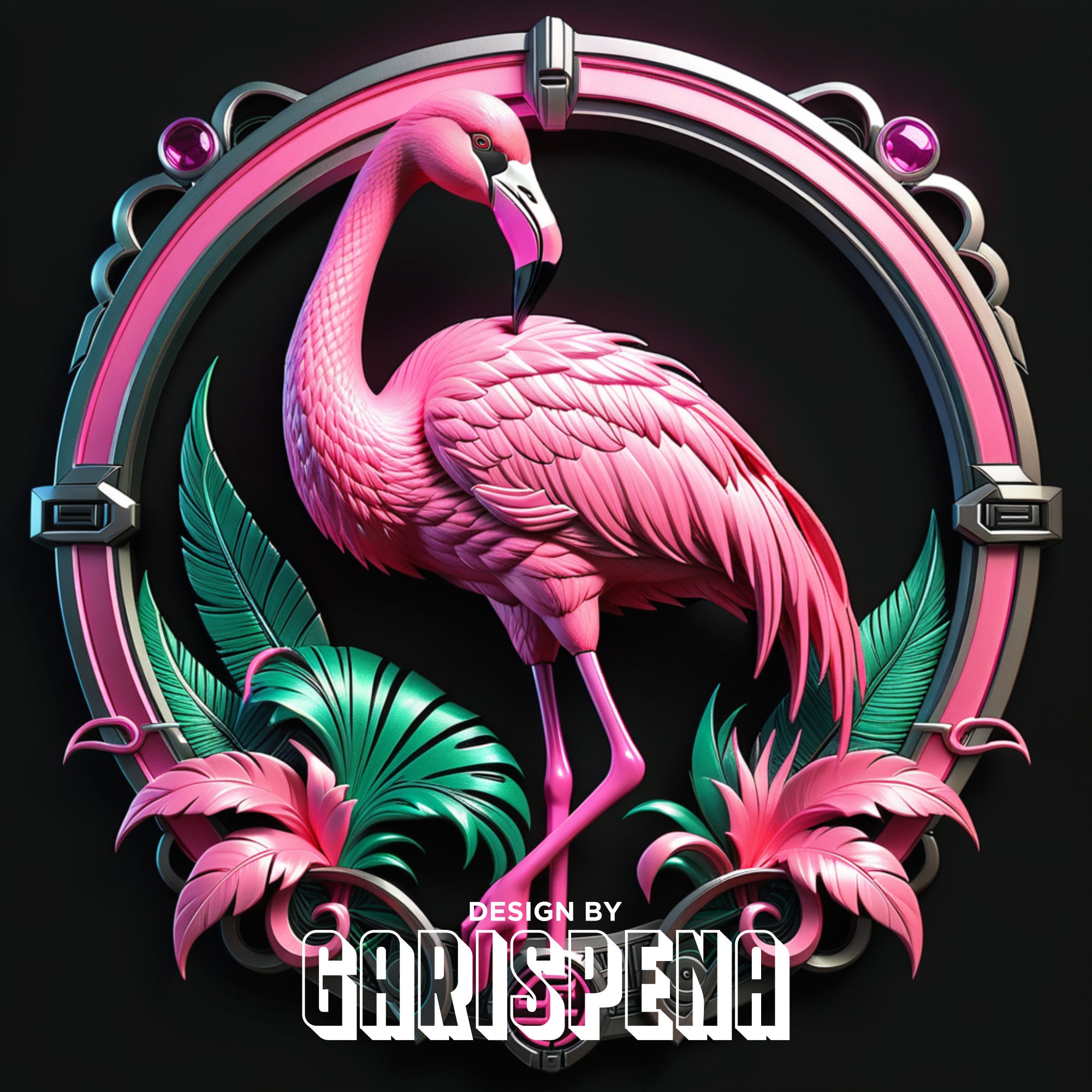 Flamingo Twitch Badges: Sub Bit Badges, Emotes, Avatars (PNG Digital ...