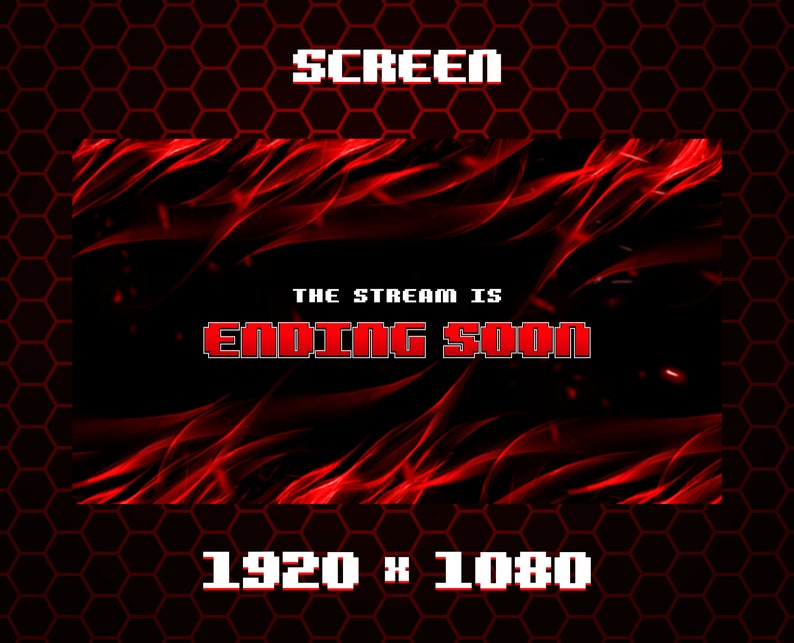 Red Flames Twitch Overlays Stream Style Pack - PNG Format - Etsy