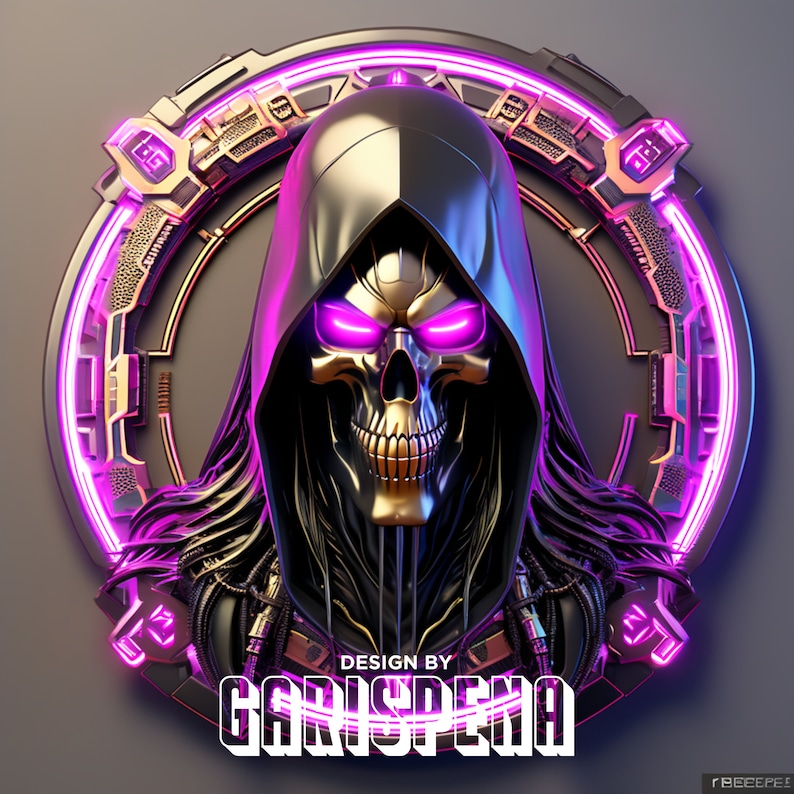 Mecha Reaper Twitch Sub Badges: Streamer Avatar Emotes (digital ...