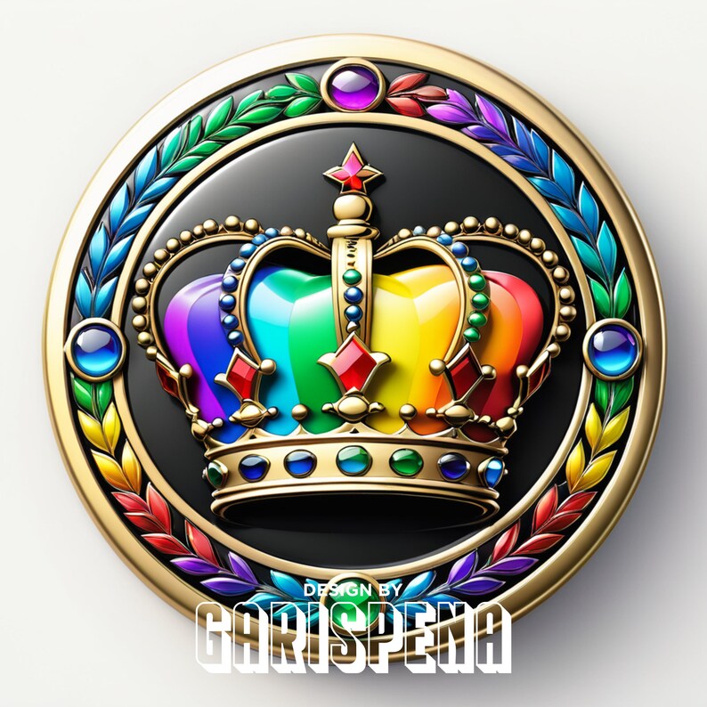 Crown Twitch Sub Badges: Streamer Emotes, Vtuber Avatars (PNG Digital ...