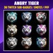 Tiger Twitch Sub Badges, Sub Bit Badges for Streamers, Kick, Vtuber ...