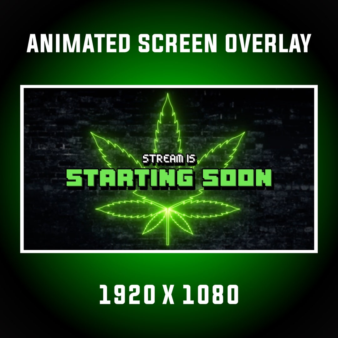 Marijuana Overlay, Animated Overlay, Twitch Overlay, Weed Overlay ...