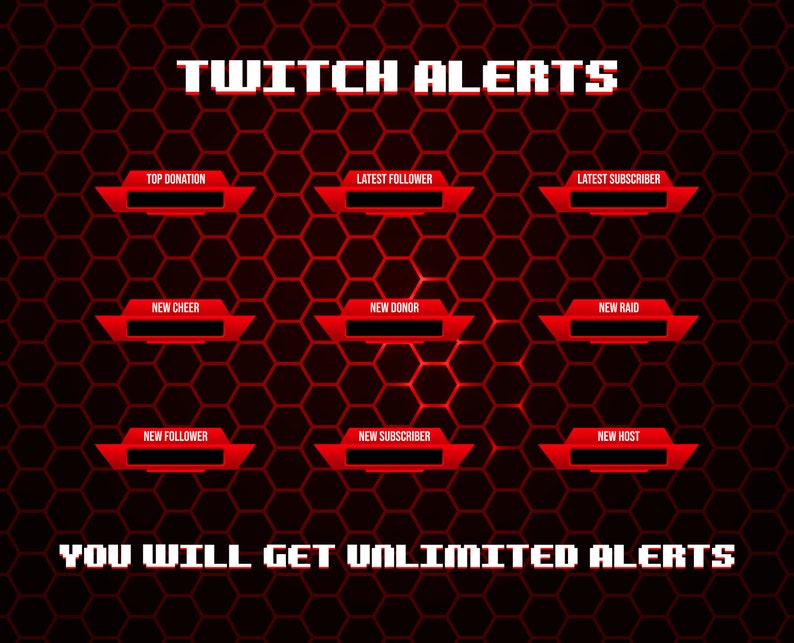 Red Flames Twitch Overlays Stream Style Pack - PNG Format - Etsy