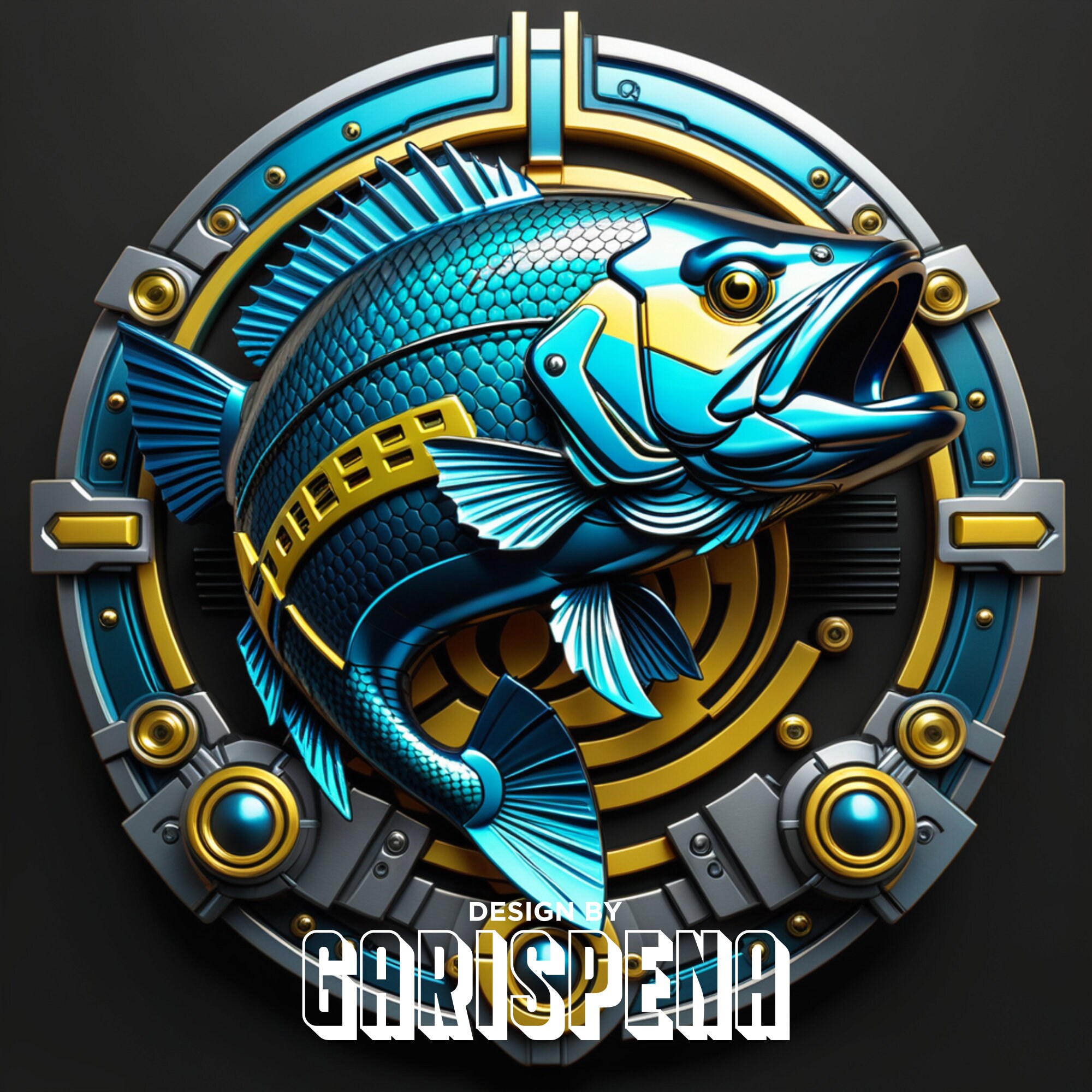 Bass Fish Twitch Sub Badges, Sub Bit Badges for Streamers, Kick, Vtuber ...