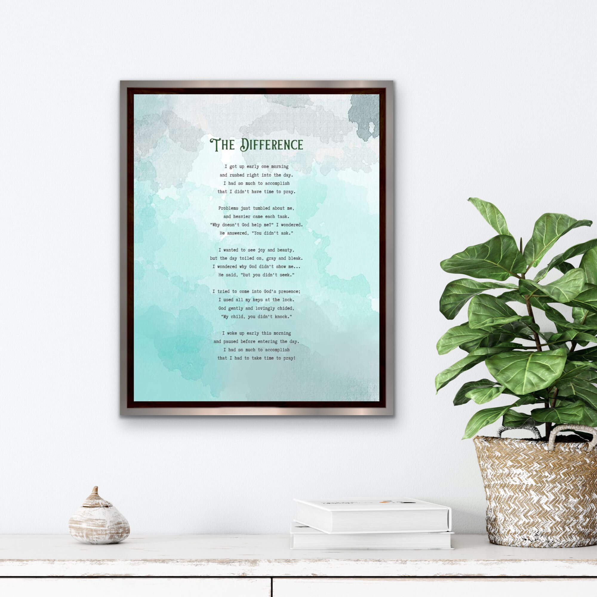 The Difference Poem (digital Download) - Religious Prayer Reminder ...