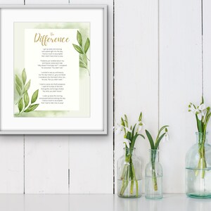 The Difference Poem (digital Download) - Religious Prayer Reminder ...
