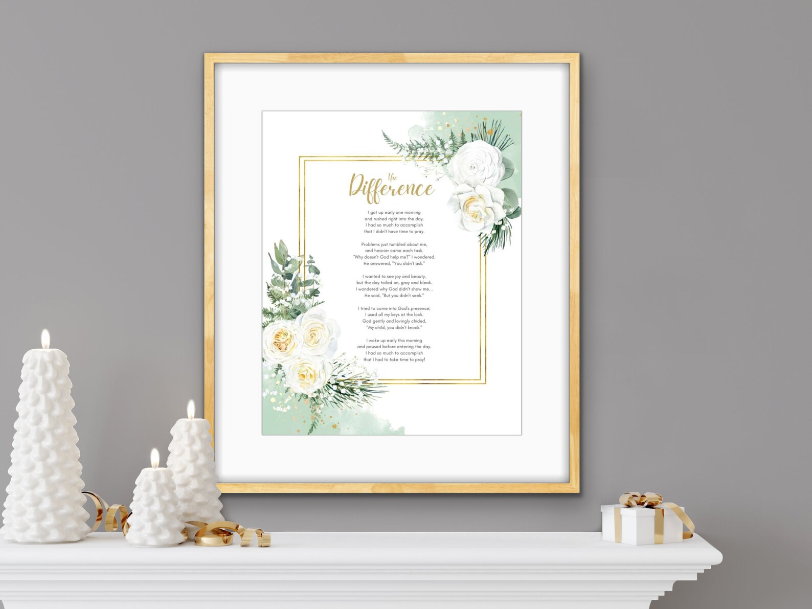 The Difference Poem (digital Download) - Religious Prayer Reminder ...