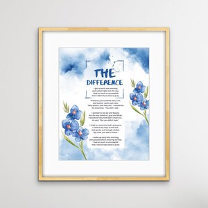 The Difference Poem digital Download Religious Prayer Reminder ...