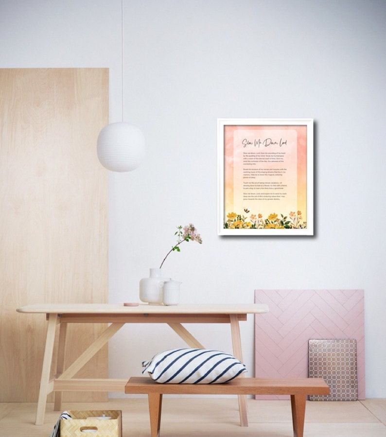 Slow Me Down, Lord Poem (digital Download) - Religious Inspiration ...