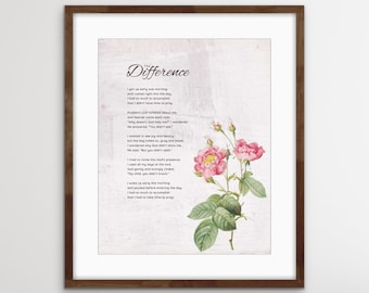 The Difference Poem digital Download Religious Prayer - Etsy