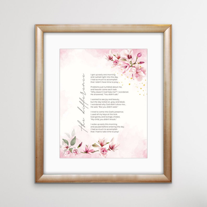 The Difference Poem (digital Download) - Value BUNDLE, Religious Prayer ...