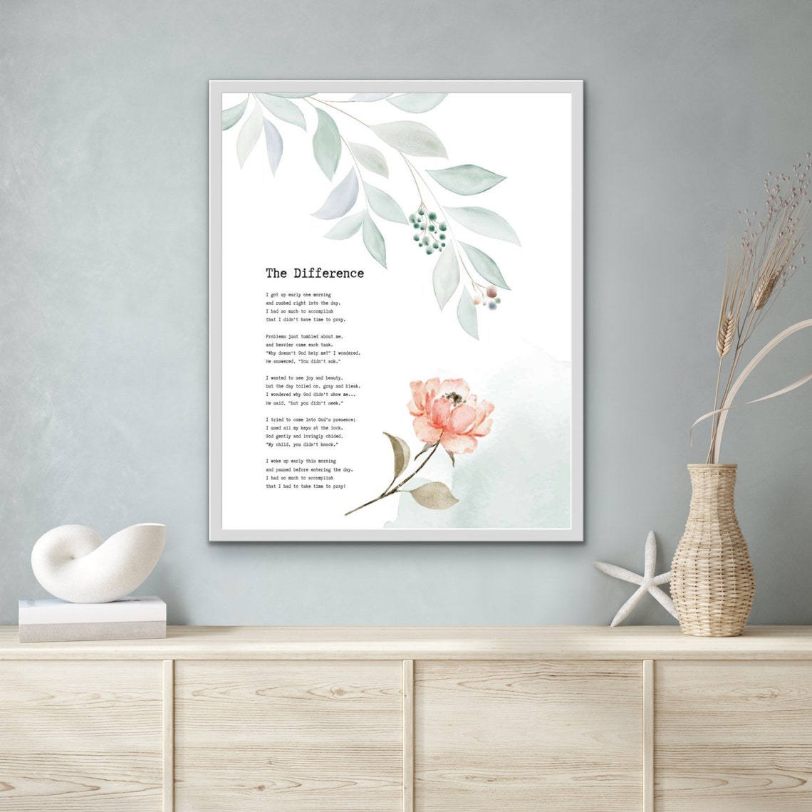 The Difference Poem (digital Download) - Religious Prayer Reminder ...