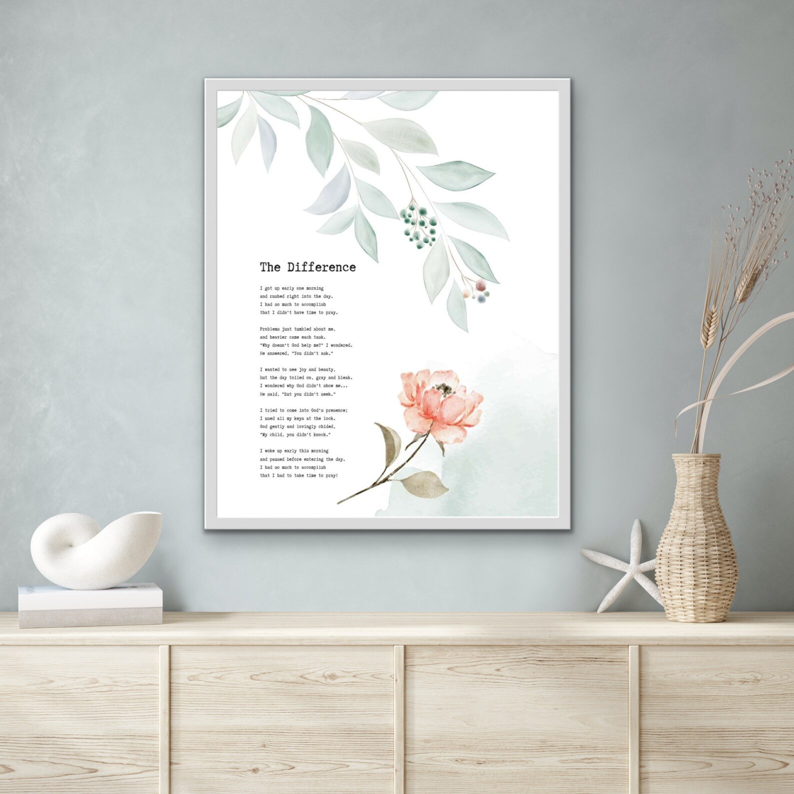 The Difference Poem (digital Download) - Religious Prayer Reminder ...