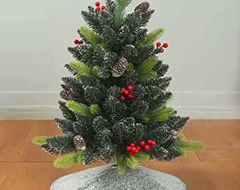 Mini Silver Christmas Tree - Etsy