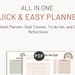 Simple, Quick, and Easy Planner - Etsy
