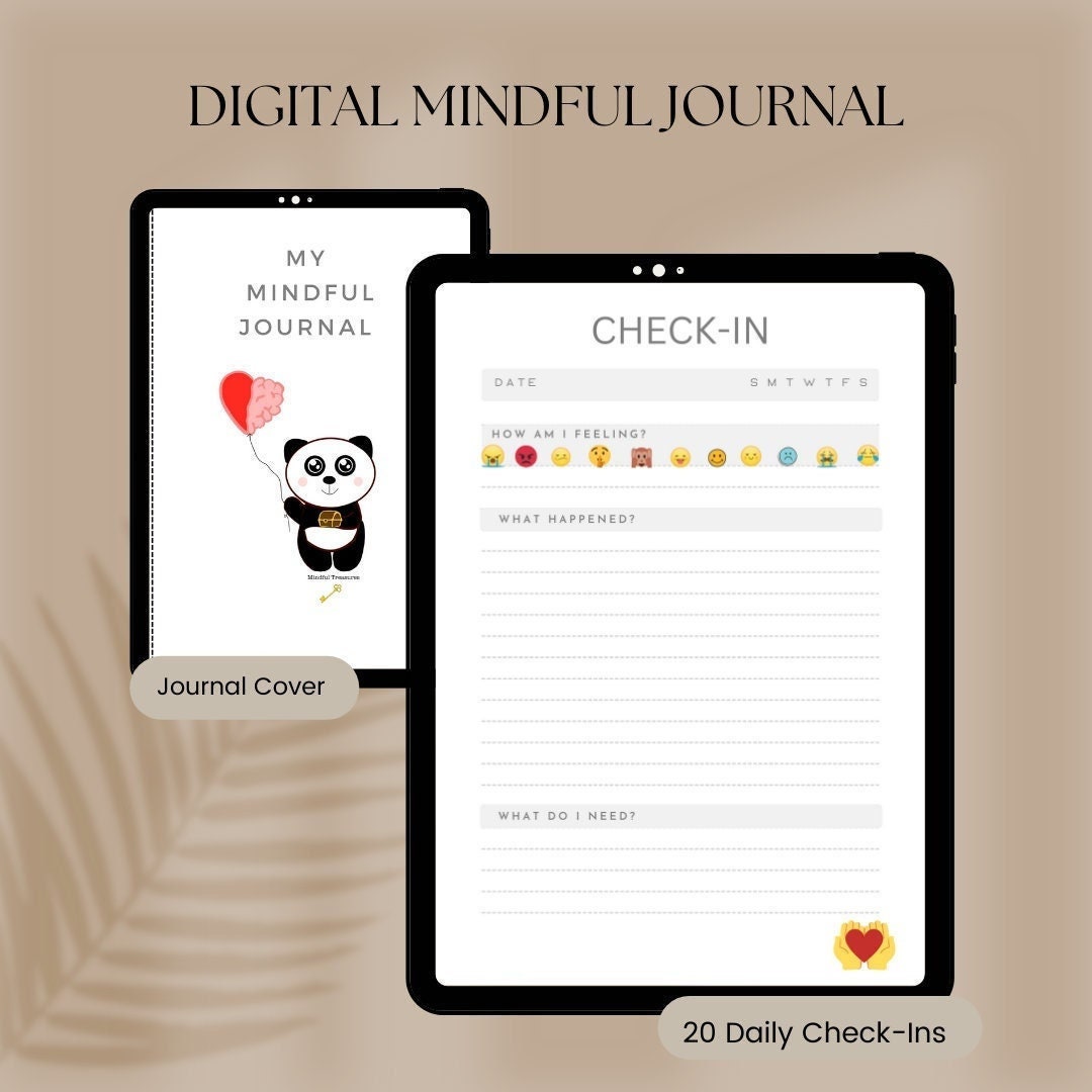 Mindful Journal, Mental Health Journal, PDF File, Goodnotes/notability ...