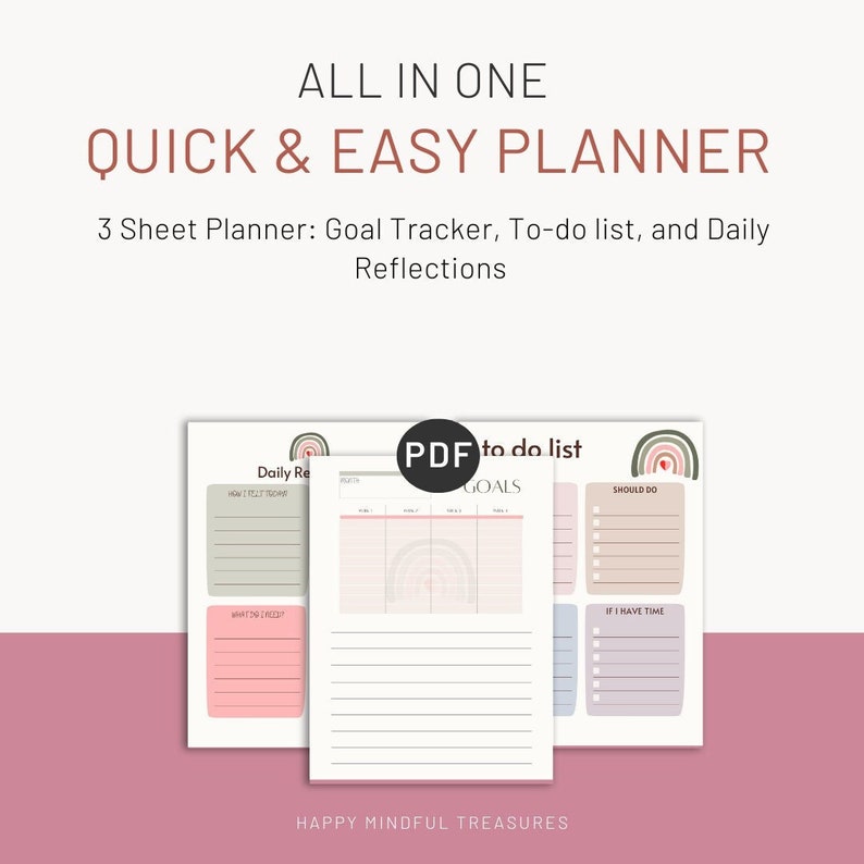 Simple, Quick, and Easy Planner - Etsy