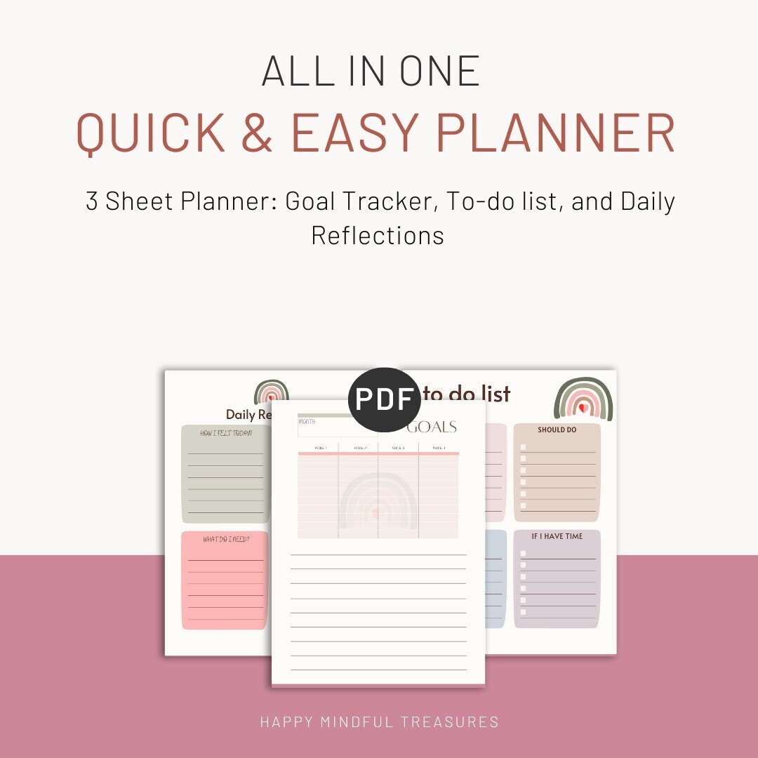 Simple, Quick, and Easy Planner - Etsy