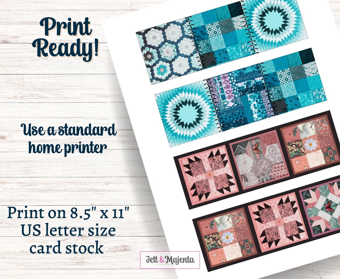 Quilt Bookmarks Printable Bookmarks for Quilters Instant Digital ...