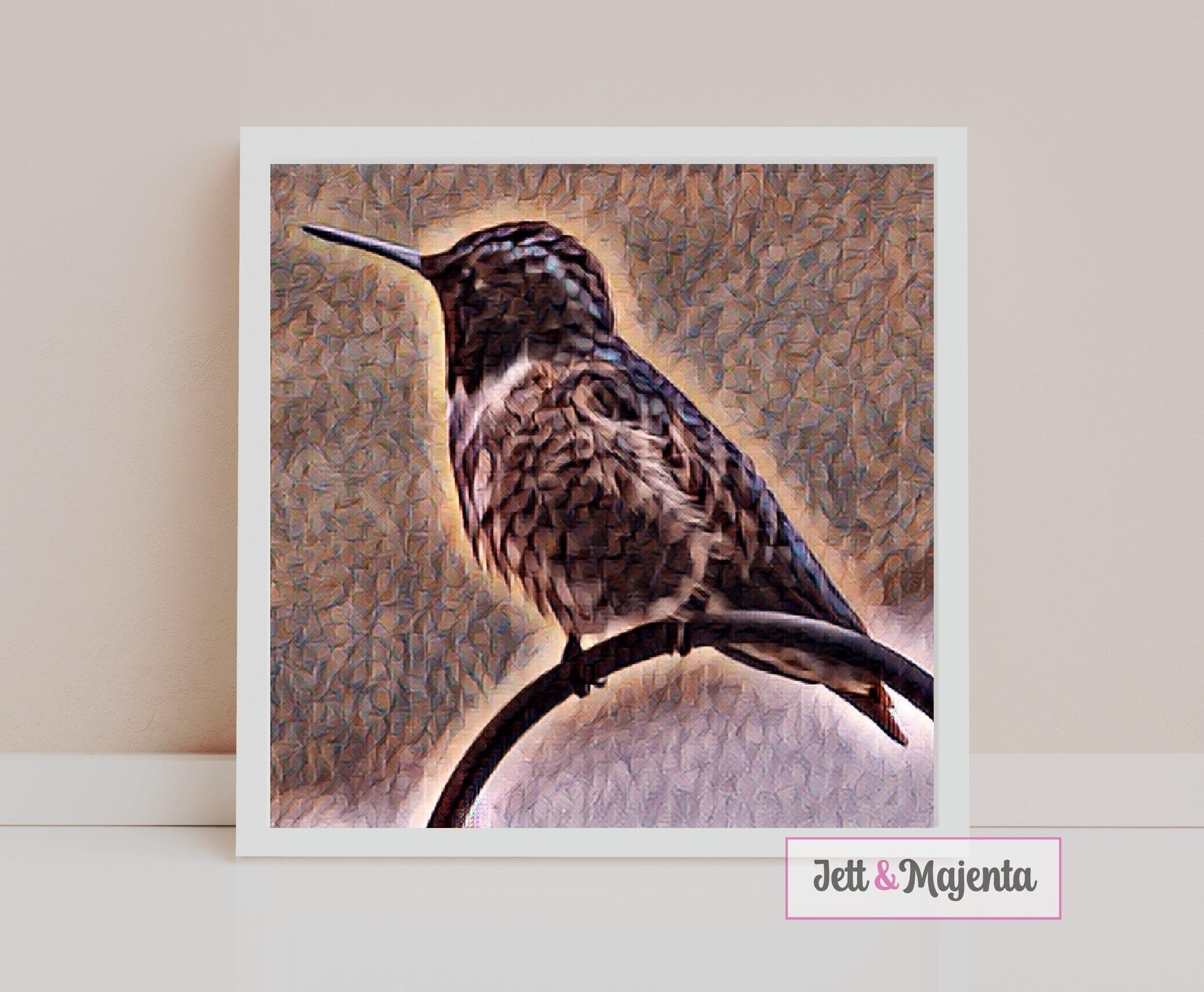 Hummingbird Printable Square Digital Download Birdwatcher - Etsy