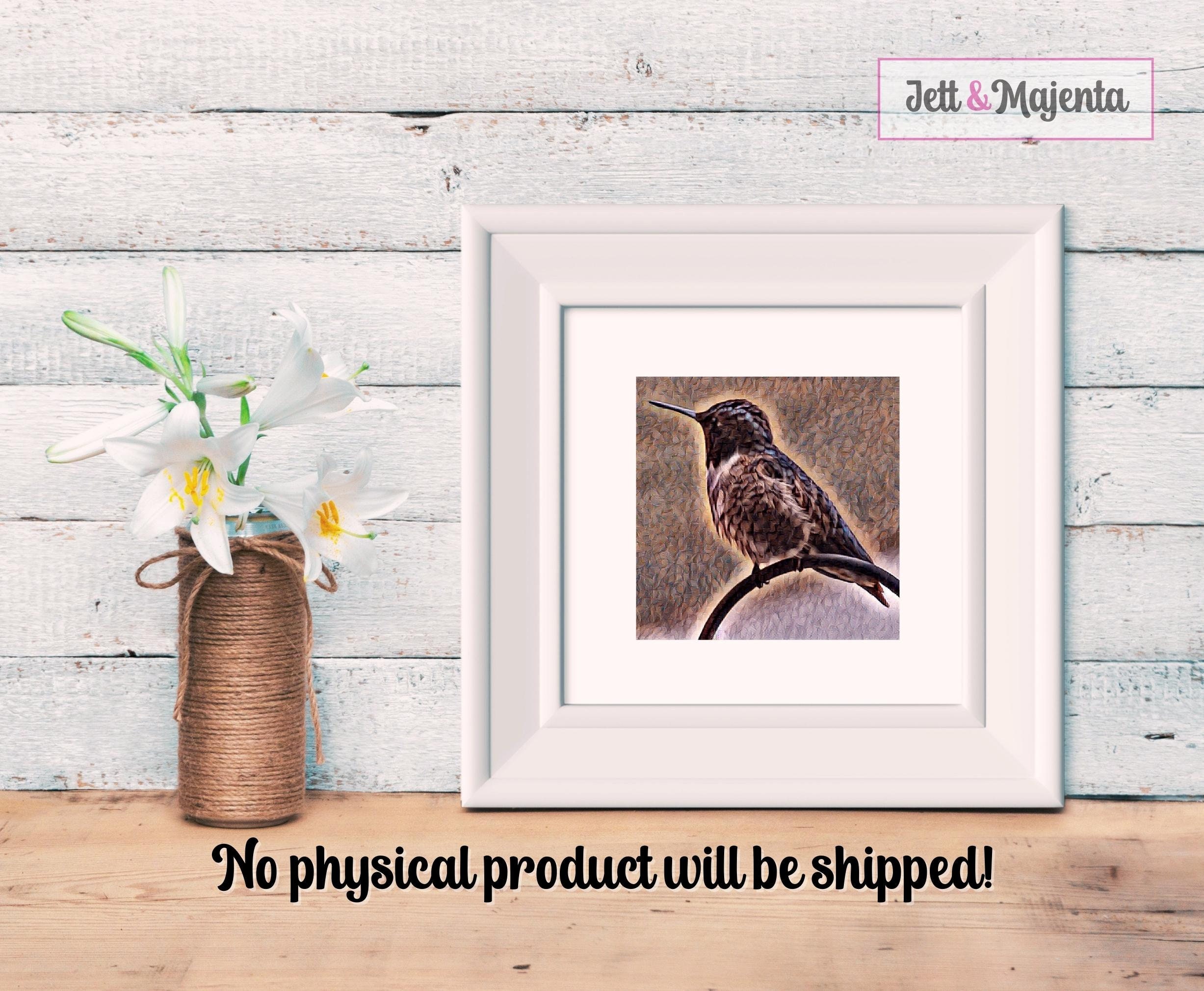 Hummingbird Printable Square Digital Download Birdwatcher - Etsy