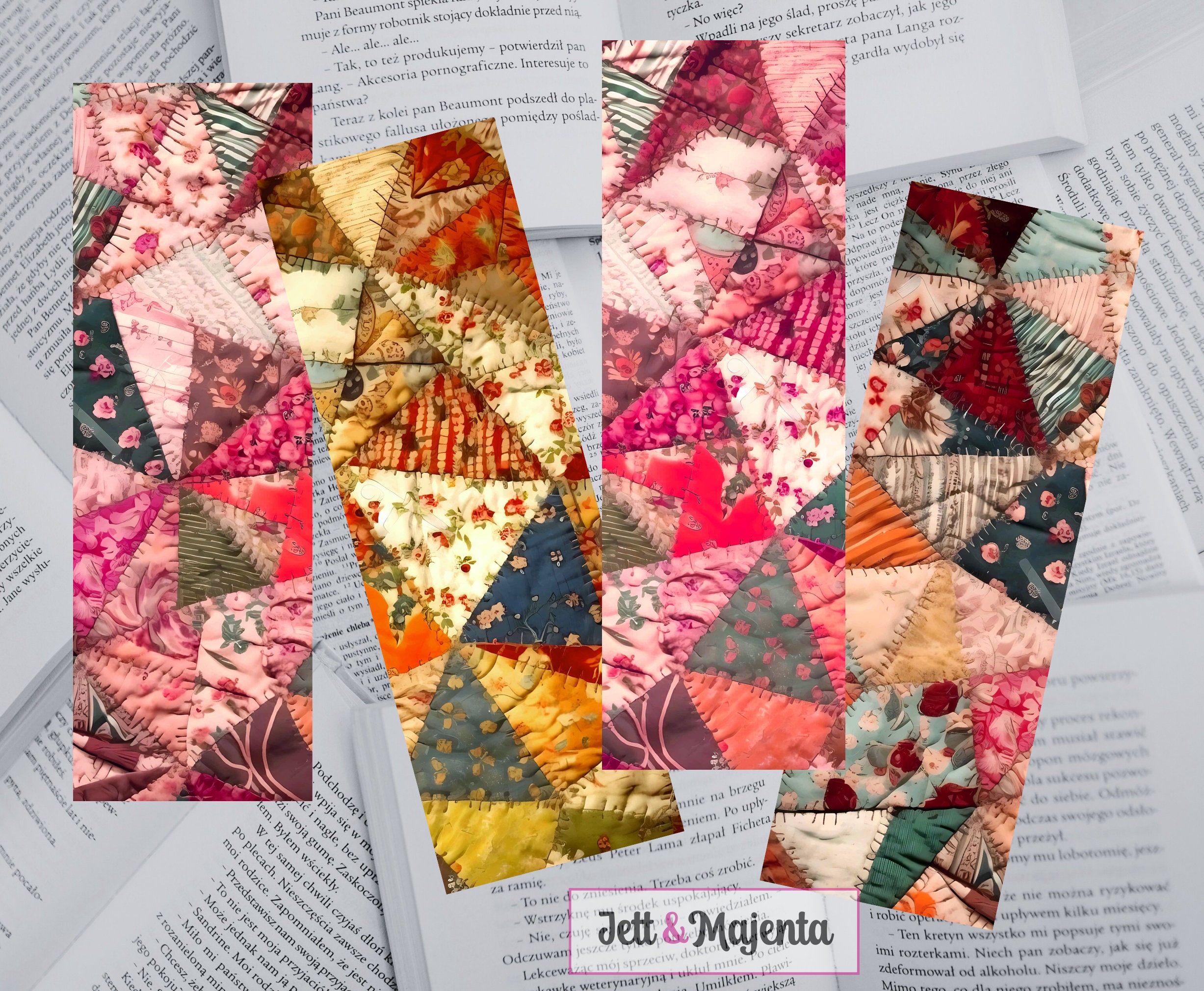 Printable Quilt Bookmarks | Digital Download | Set of 4 Bookmarks ...
