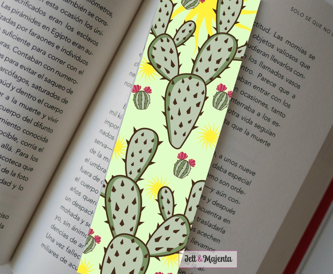 Desert Cactus Printable Bookmarks Set of 4 Downloadable - Etsy