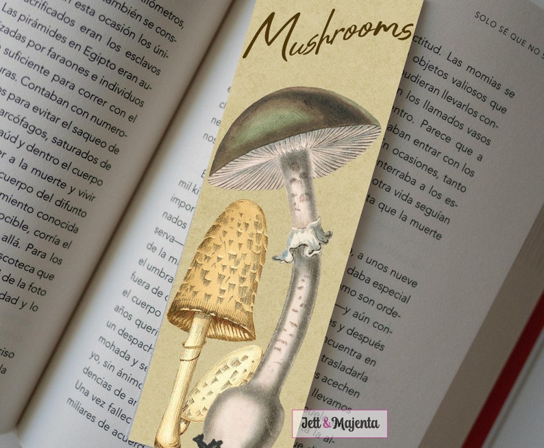 Mushroom Bookmarks - Set of 4 Downloadable Bookmarks - Instant Download ...