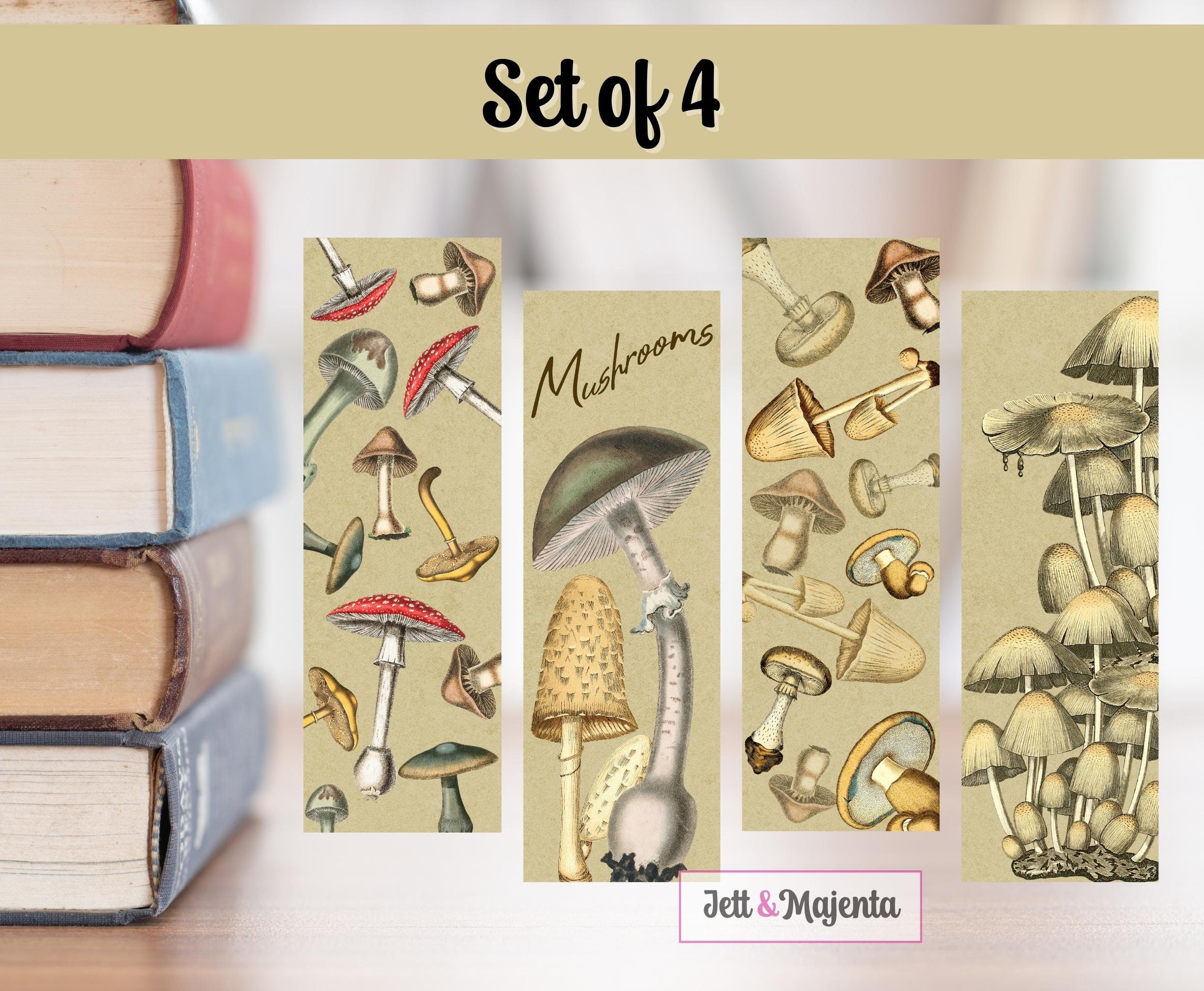 Mushroom Bookmarks - Set of 4 Downloadable Bookmarks - Instant Download ...