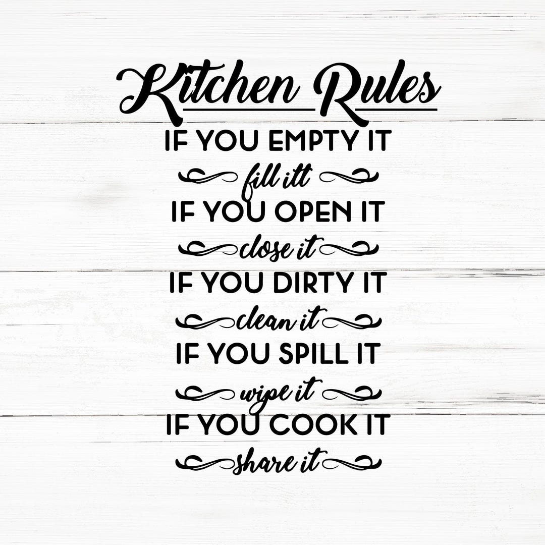 Kitchen Rules SVG, Kitchen Rules PNG, Kitchen Rules Design Files ...