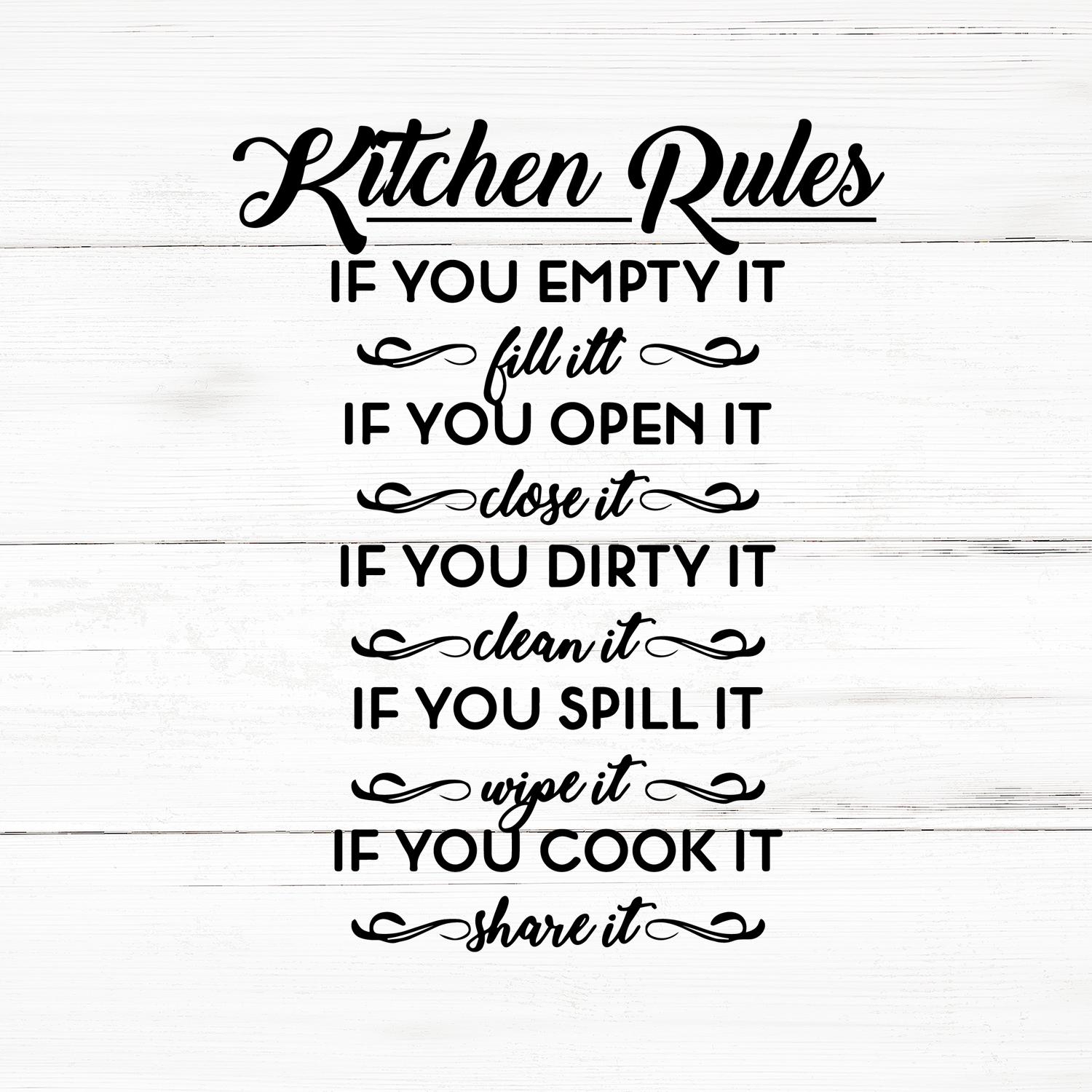 Kitchen Rules SVG, Kitchen Rules PNG, Kitchen Rules Design Files ...