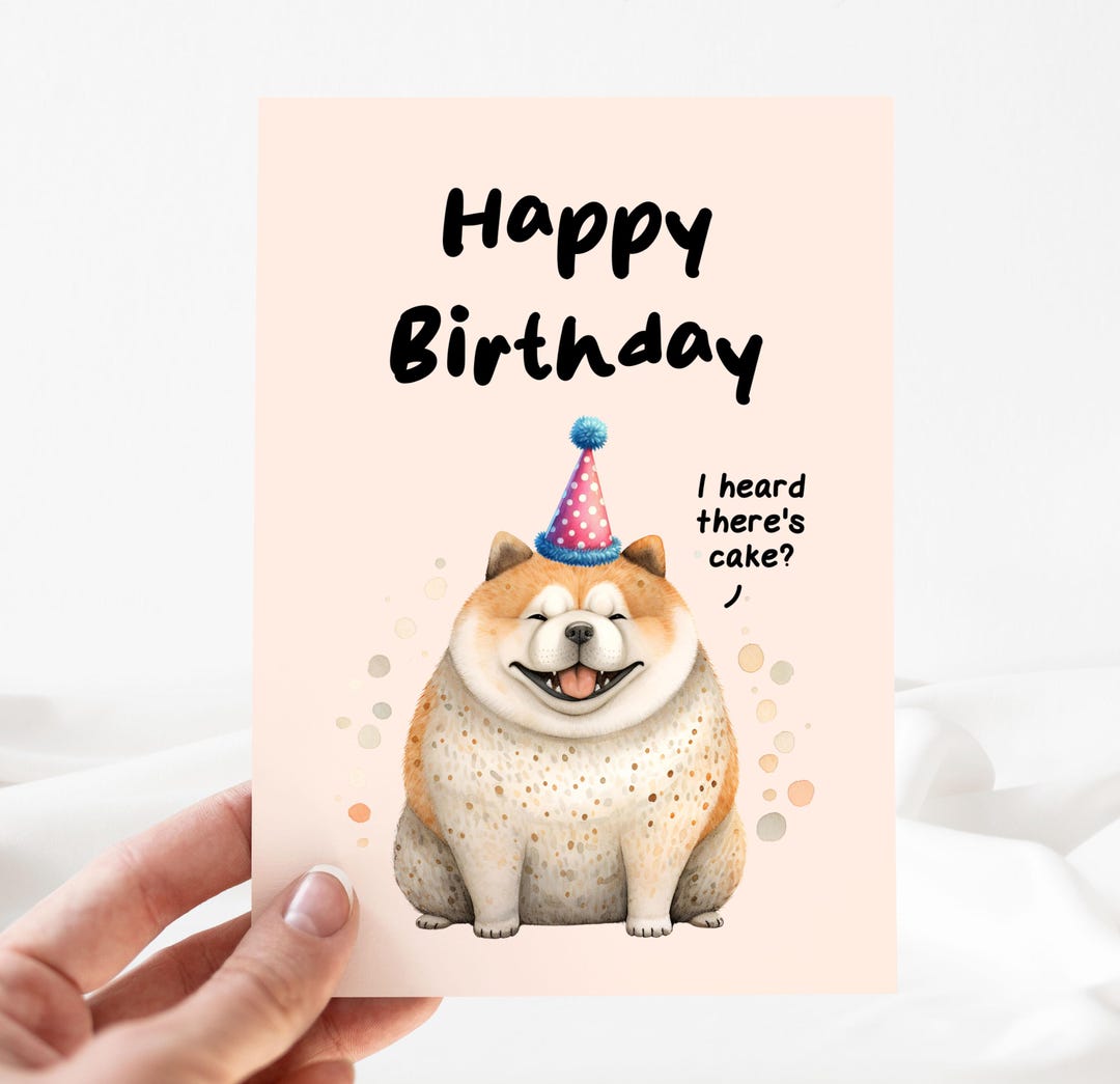 Dog Greeting Card, Dog Birthday Cards, Birthday Card for Dog Lovers ...