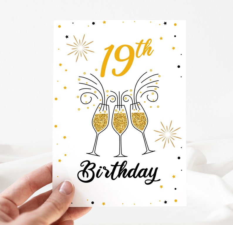 Funny Birthday Card, 19th Happy Birthday Card, 19th Birthday Card ...