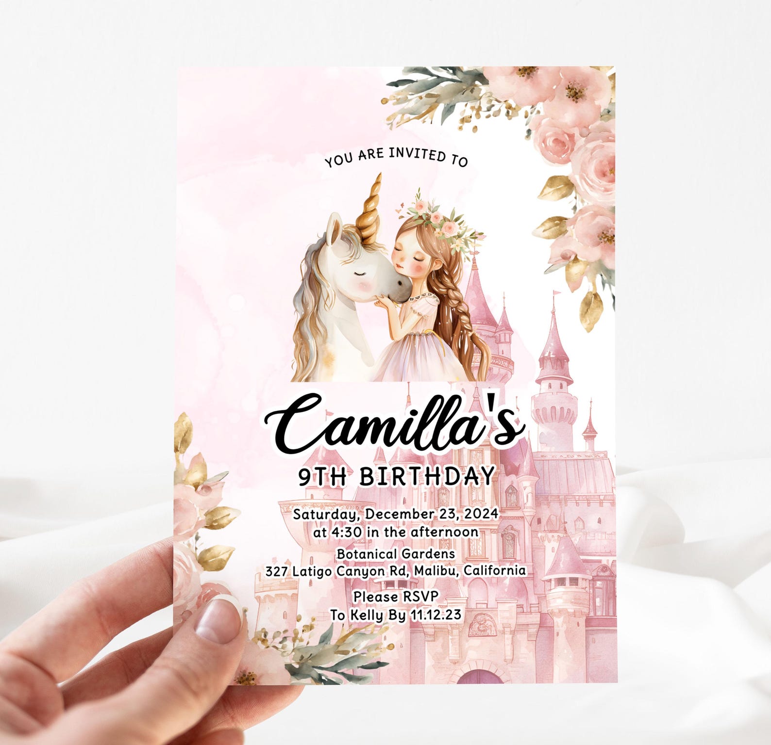 Princess Invitation, Princess Birthday Party Invites, Printable ...