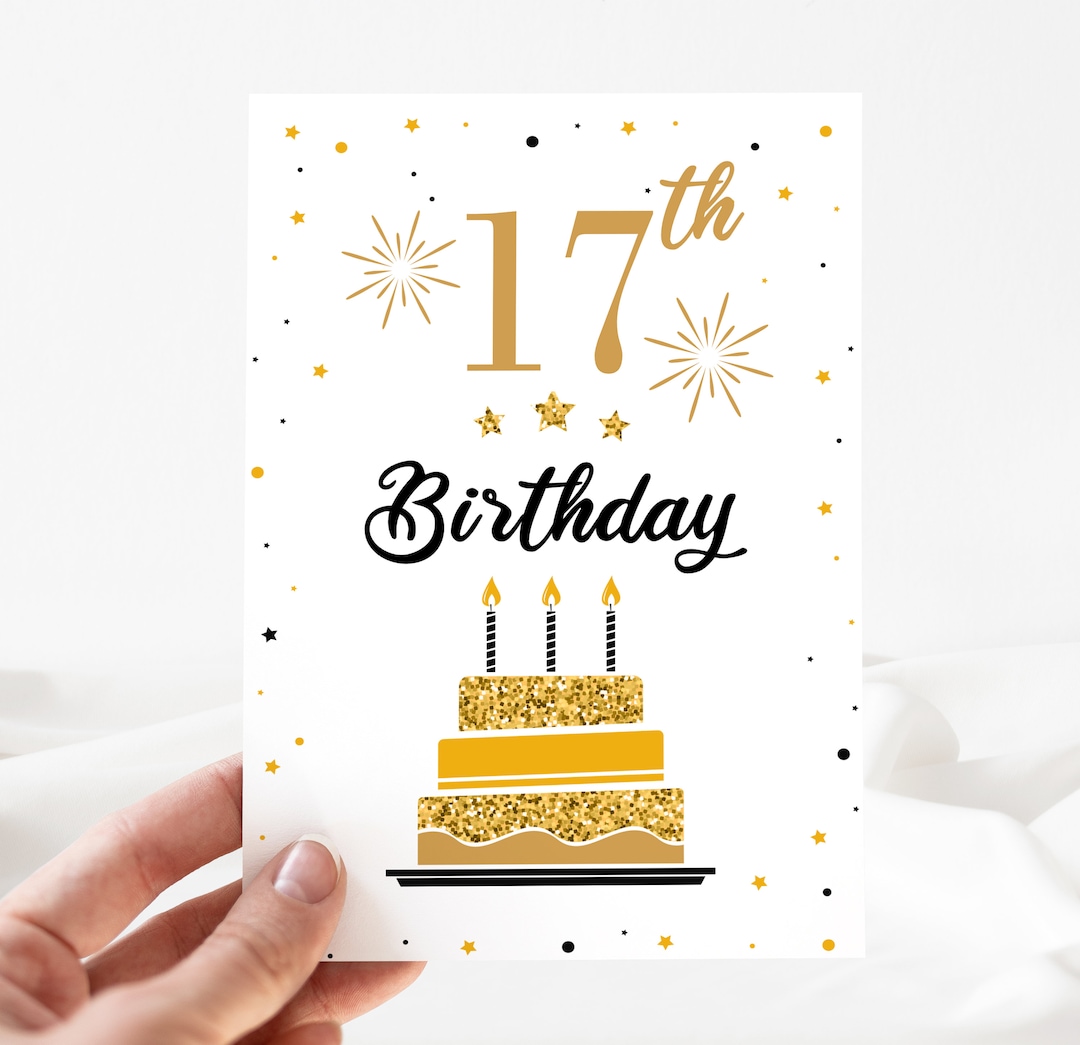 Funny Birthday Card, 17th Happy Birthday Card, 17th Birthday Card ...