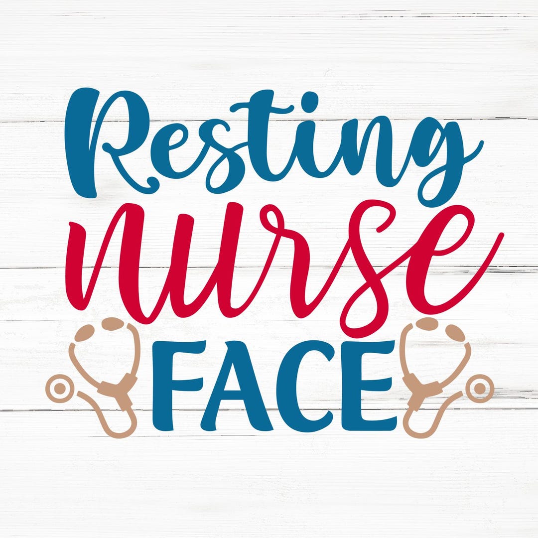 Resting Nurse Face SVG, Resting Nurse Face PNG, Resting Nurse Face ...