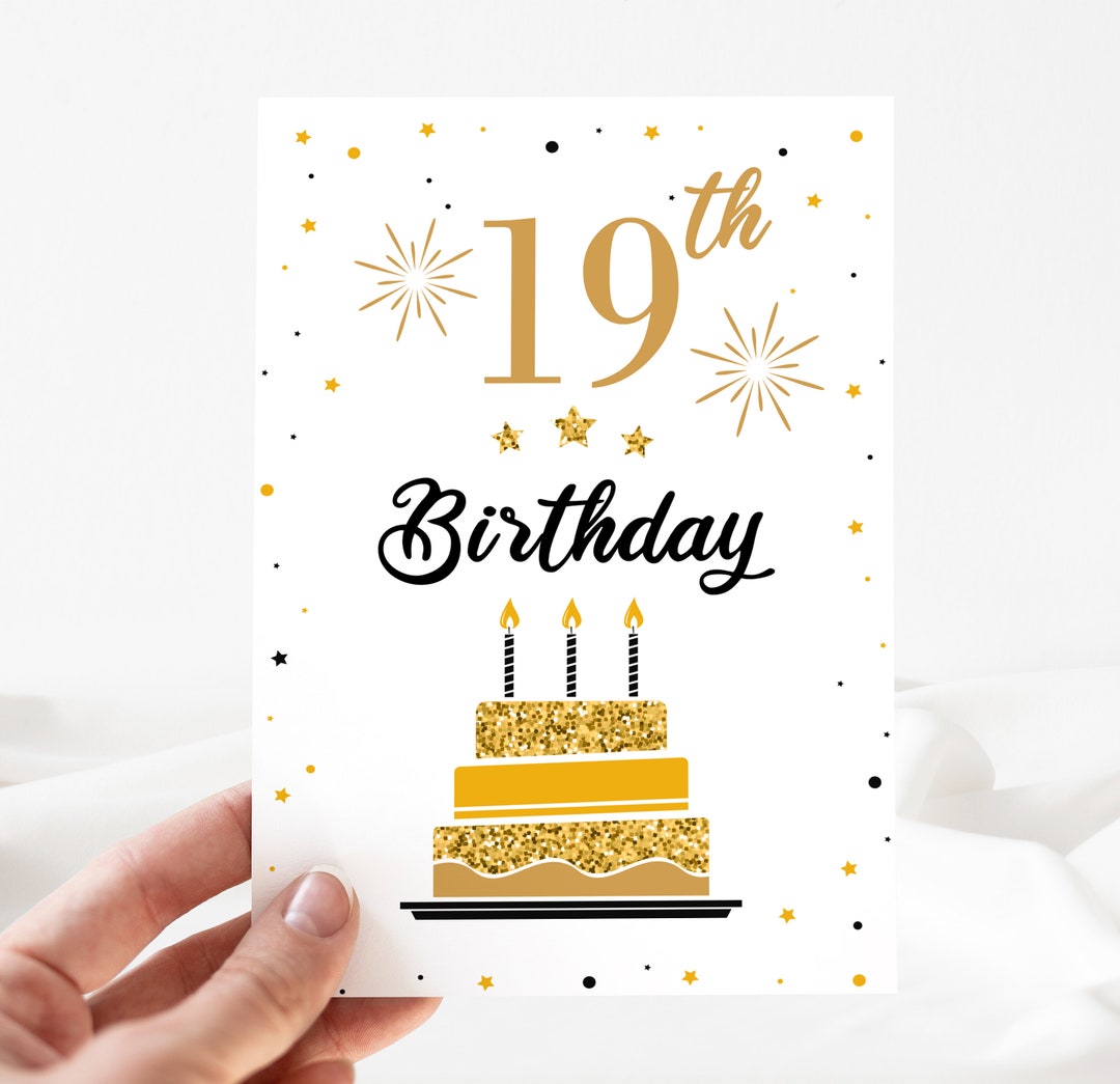 Funny Birthday Card, 19th Happy Birthday Card, 19th Birthday Card ...