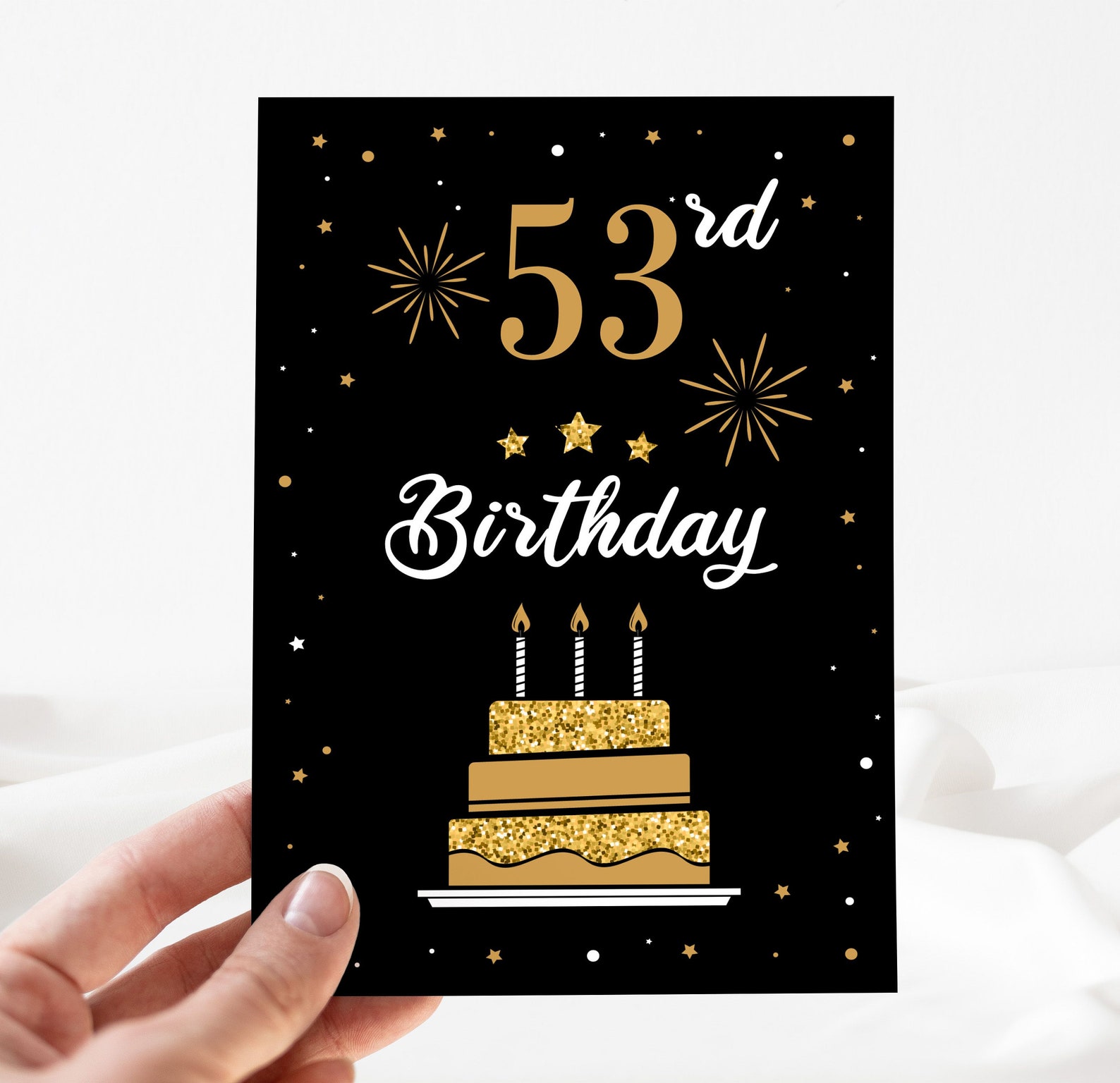 Funny Birthday Card, 53th Happy Birthday Card, 53th Birthday Card ...