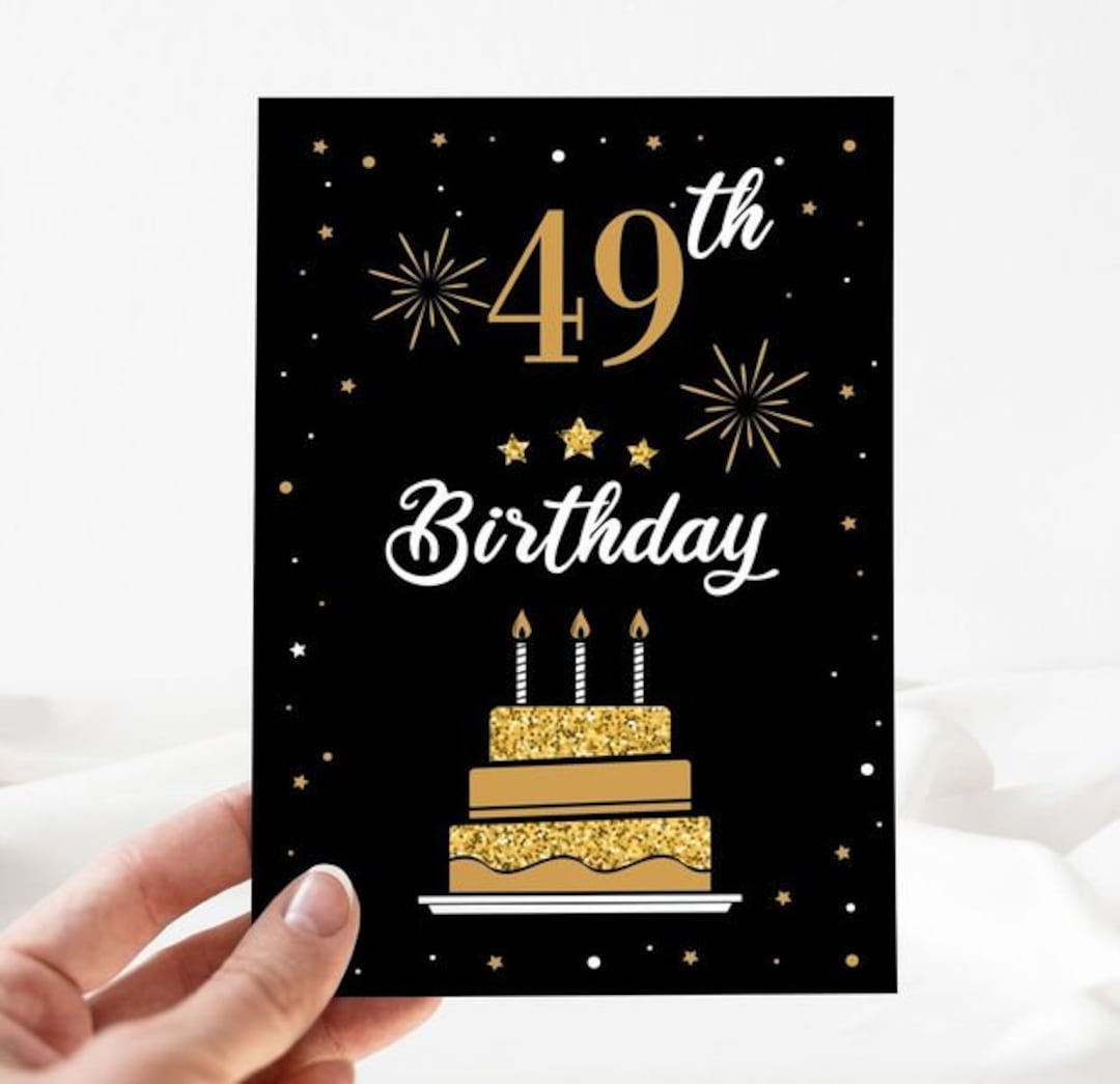 Funny Birthday Card, 49th Happy Birthday Card, 49th Birthday Card ...